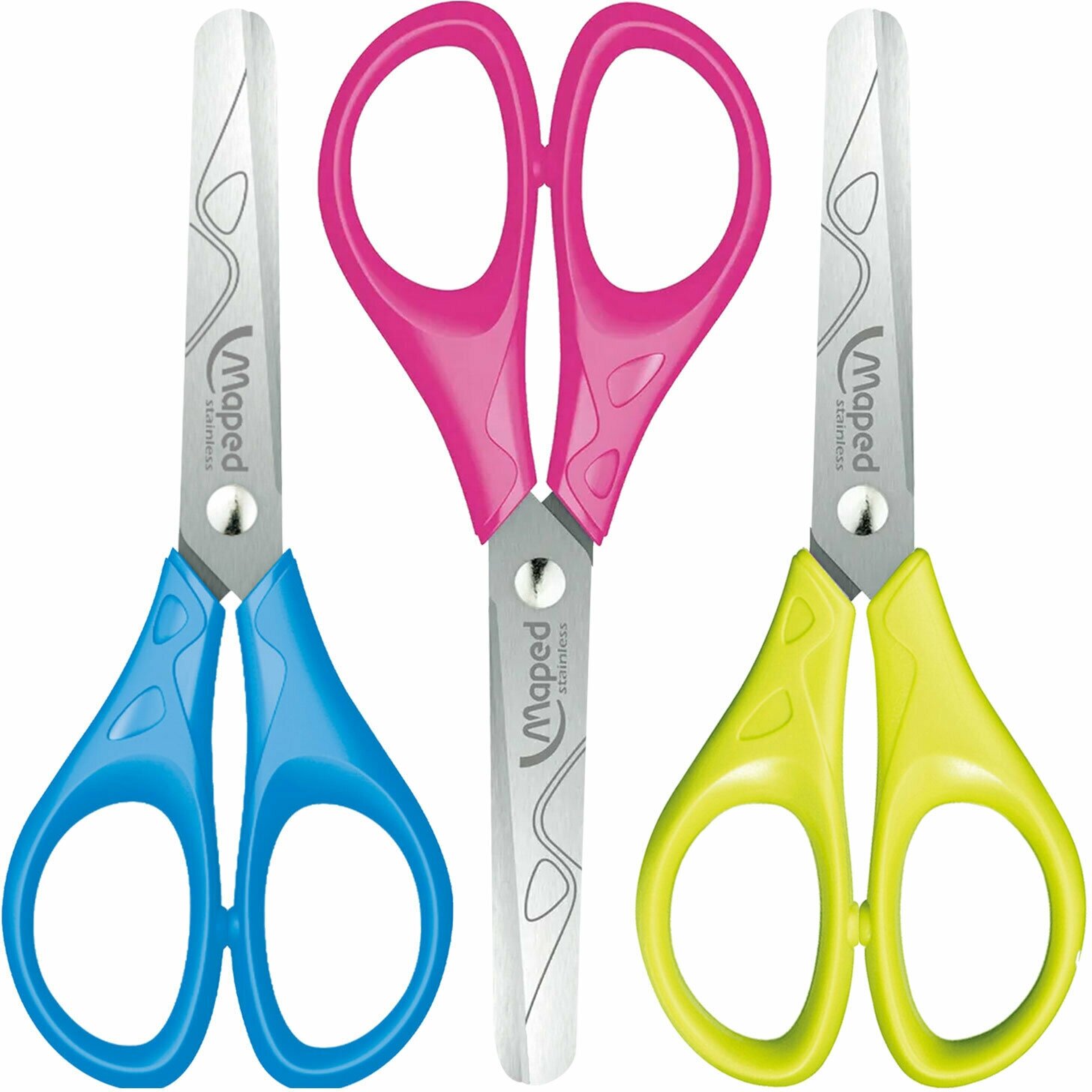 Ножницы MAPED "Essentials", 130 мм, закругленные лезвия, ассорти, 464210