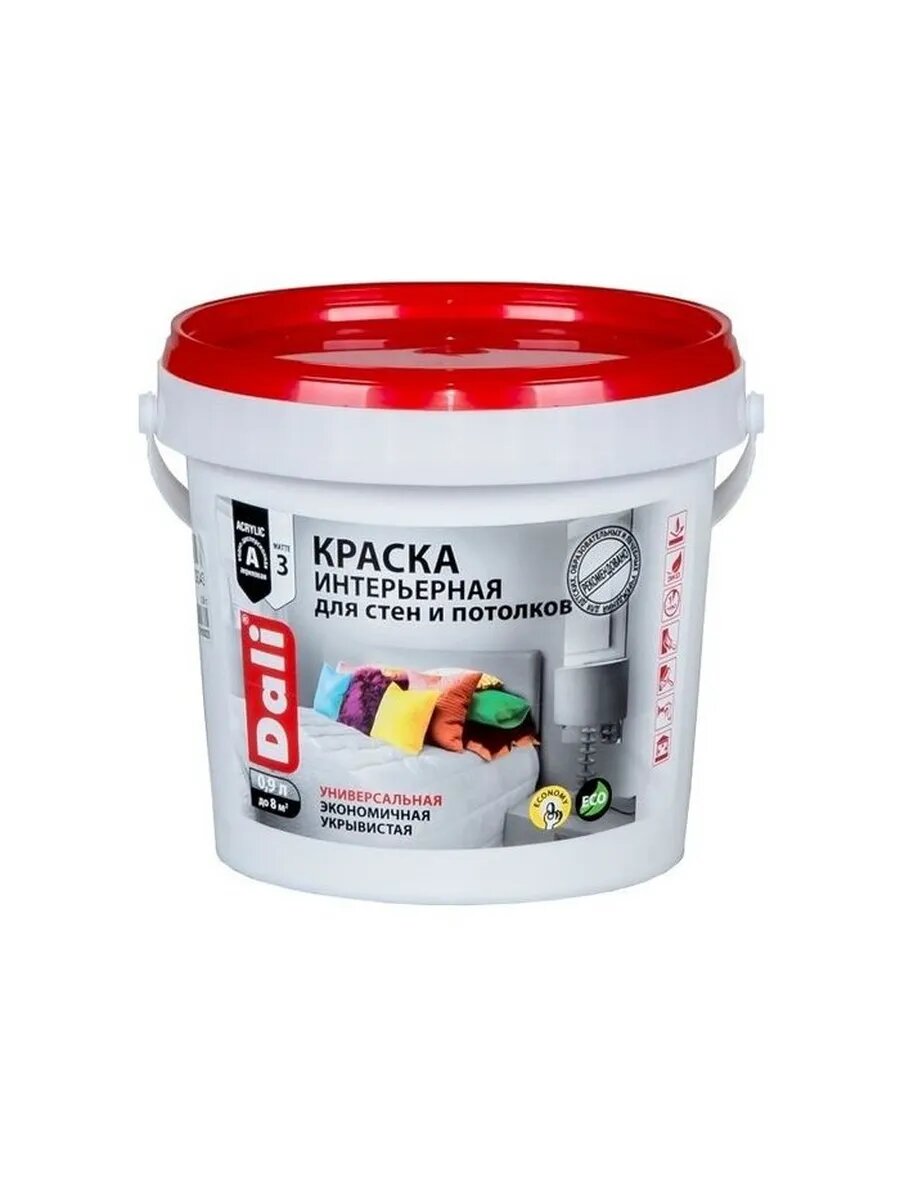 Краска акриловая Интерьерная глубокоматовая цвет Белый Баз