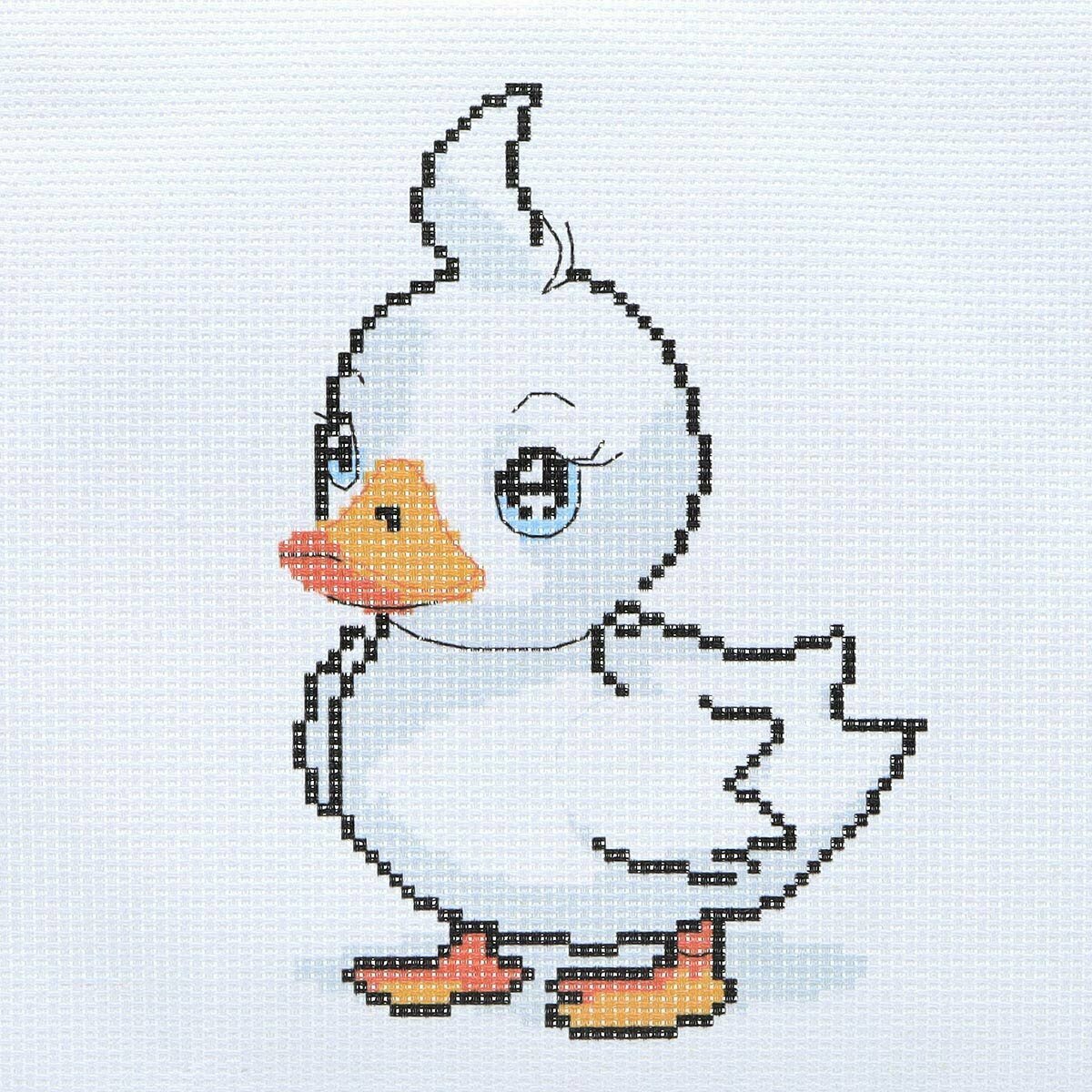 Набор для вышивания Hobby&Pro "Kids", Утенок, 19х18 см (280)