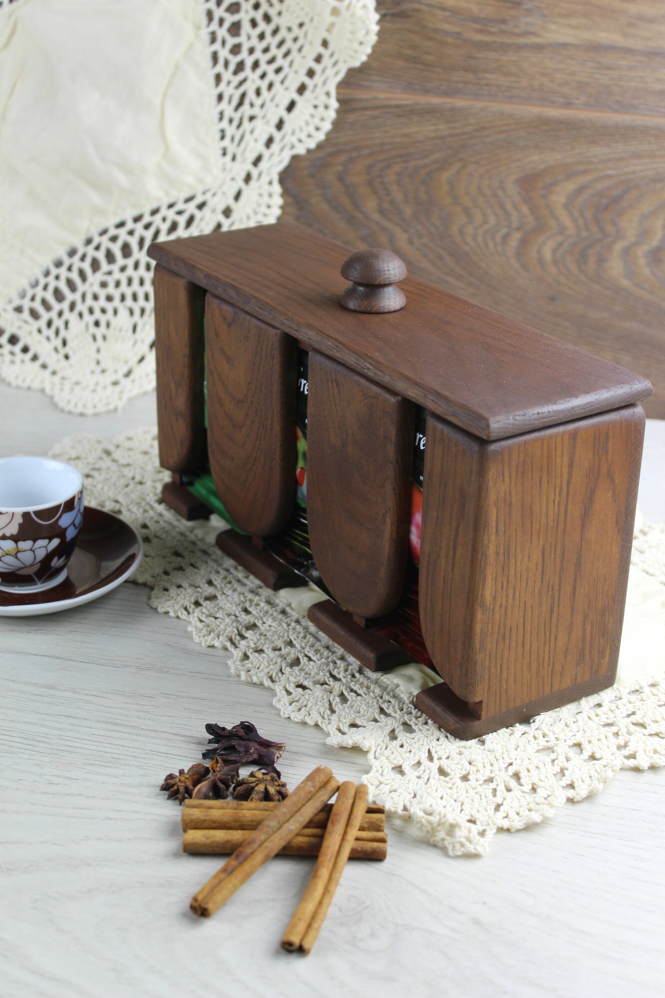 Подставка для чайных пакетиков большая шоколад