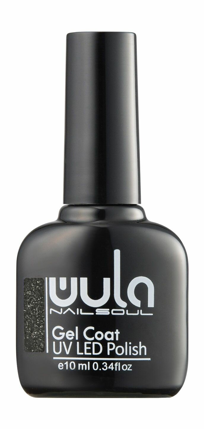WULA NAILSOUL Гель лак для ногтей Lunar shine, 10 мл, 711 черный-серебристый