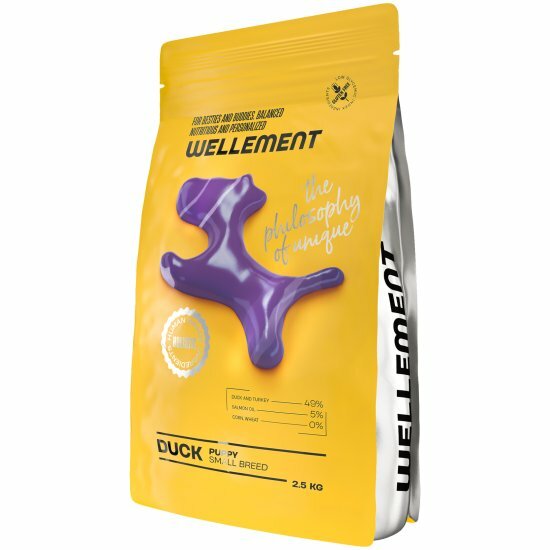 Корм сухой Wellement для щенков маленьких пород с уткой, 2,5 кг