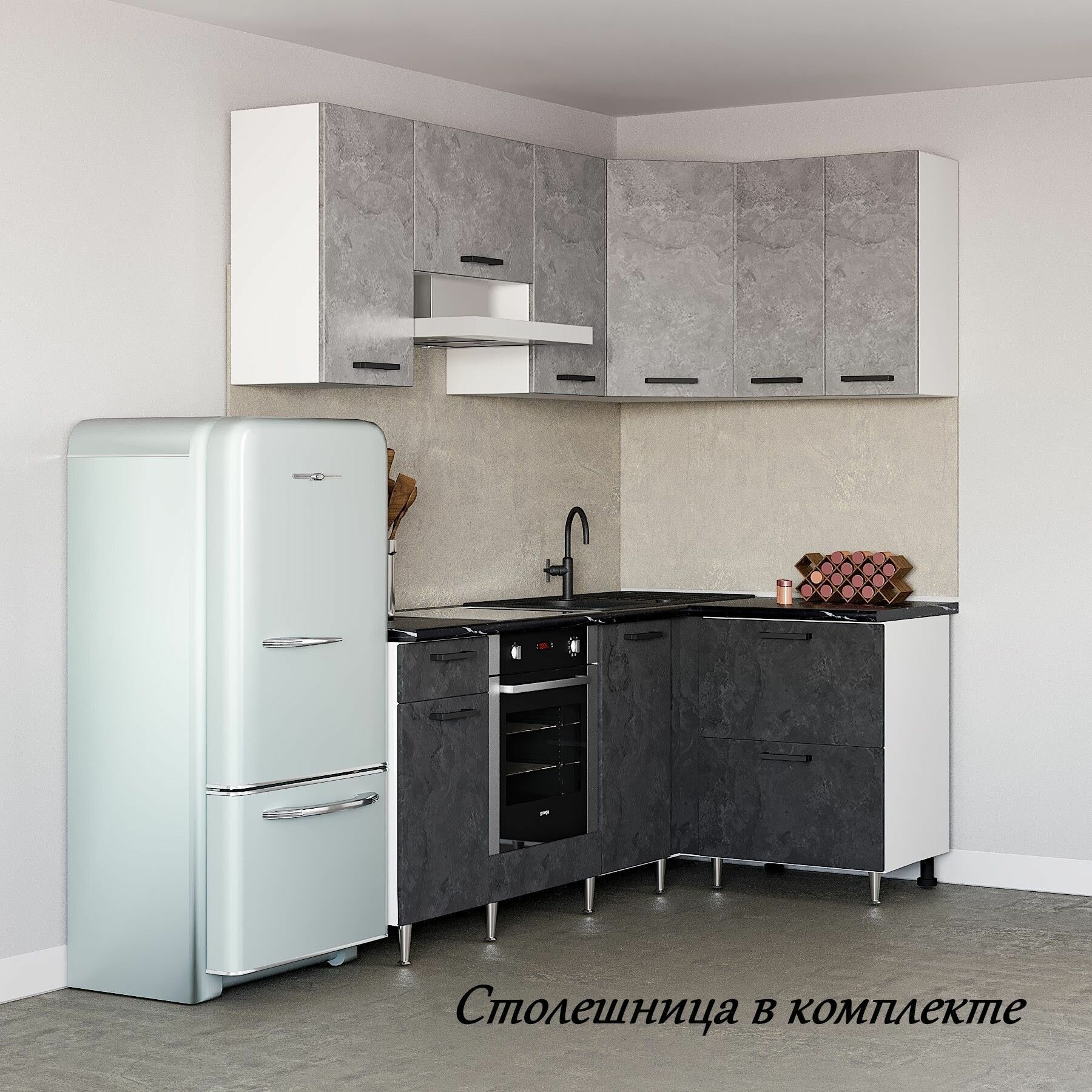 МИФ Кухонный гарнитур РИО ЛДСП, 320х60х206 см