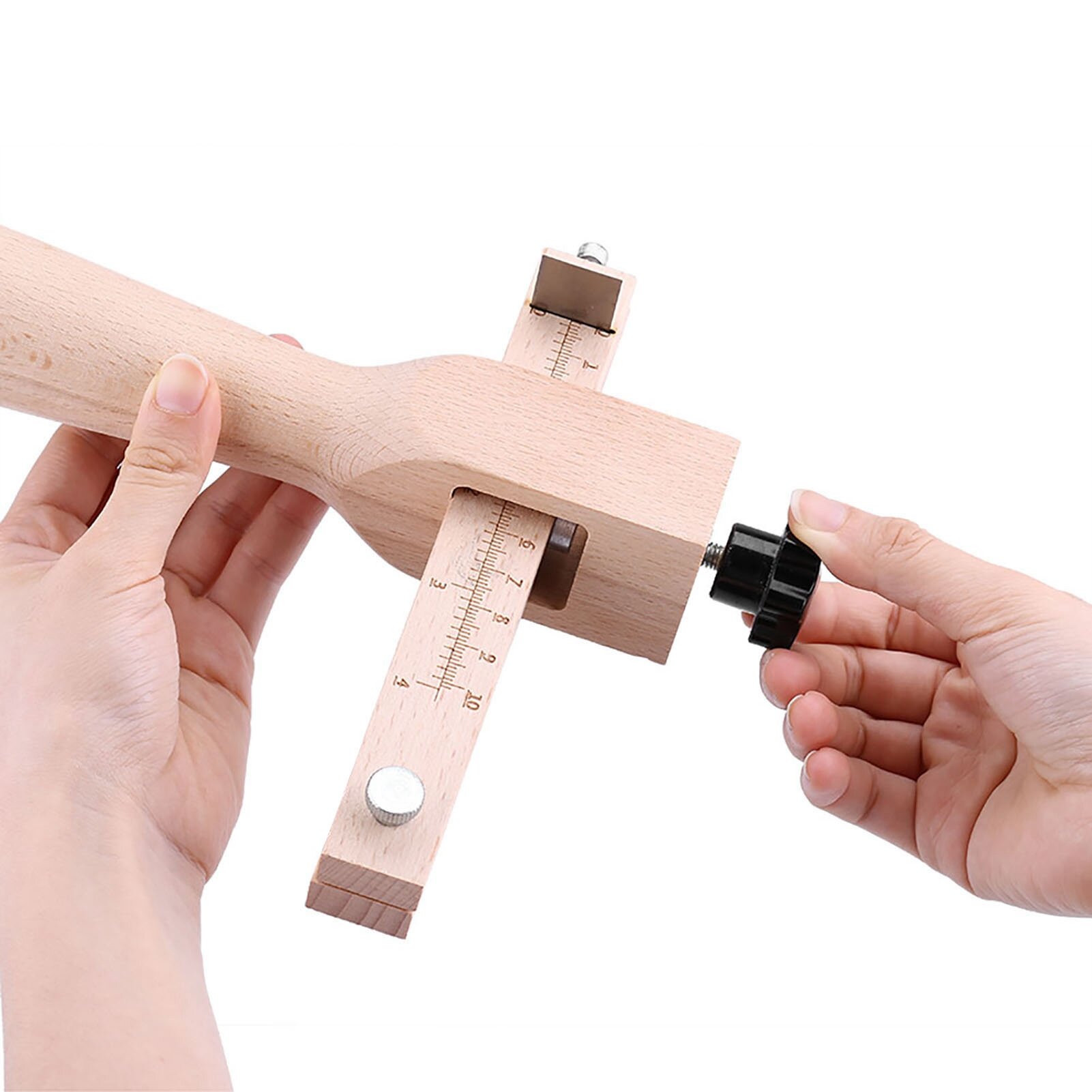 Деревянный ручной кожаный ремешок, регулируемый режущий инструмент, инструменты для рукоделия, резак с 3 лезвиями