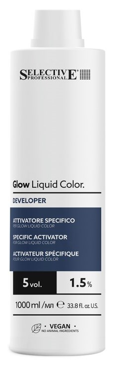 Оксидант Selective Professional Glow Liquid Color Developer 1.5% (5 vol.), активатор, 1000 мл