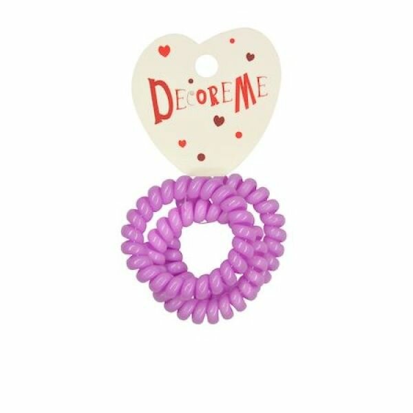 Резинка для волос DecoreMe 3 шт, спиральная , цветная