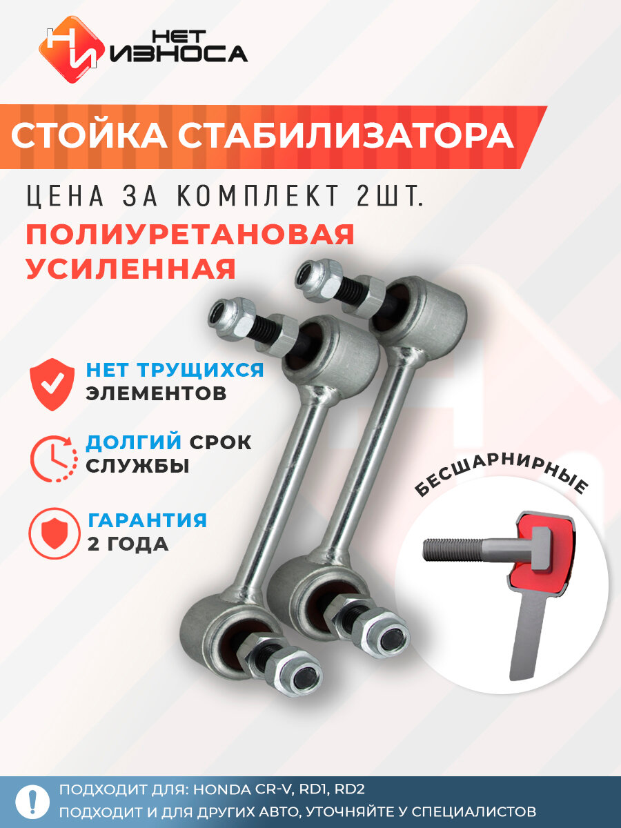 Стойка стабилизатора полиуретановая усиленная NL037(левая и правая) Honda CR-V, RD1, RD2