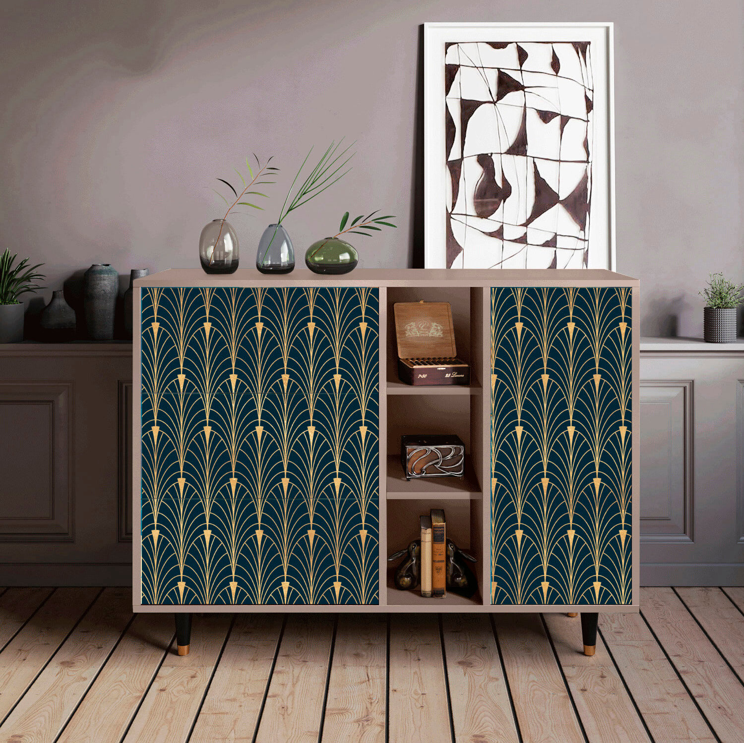 Комод - STORYZ - BS2 Flower of the Nile, Разер - 125 x 97 x 48 см , Цвет корпуса - Бежевый