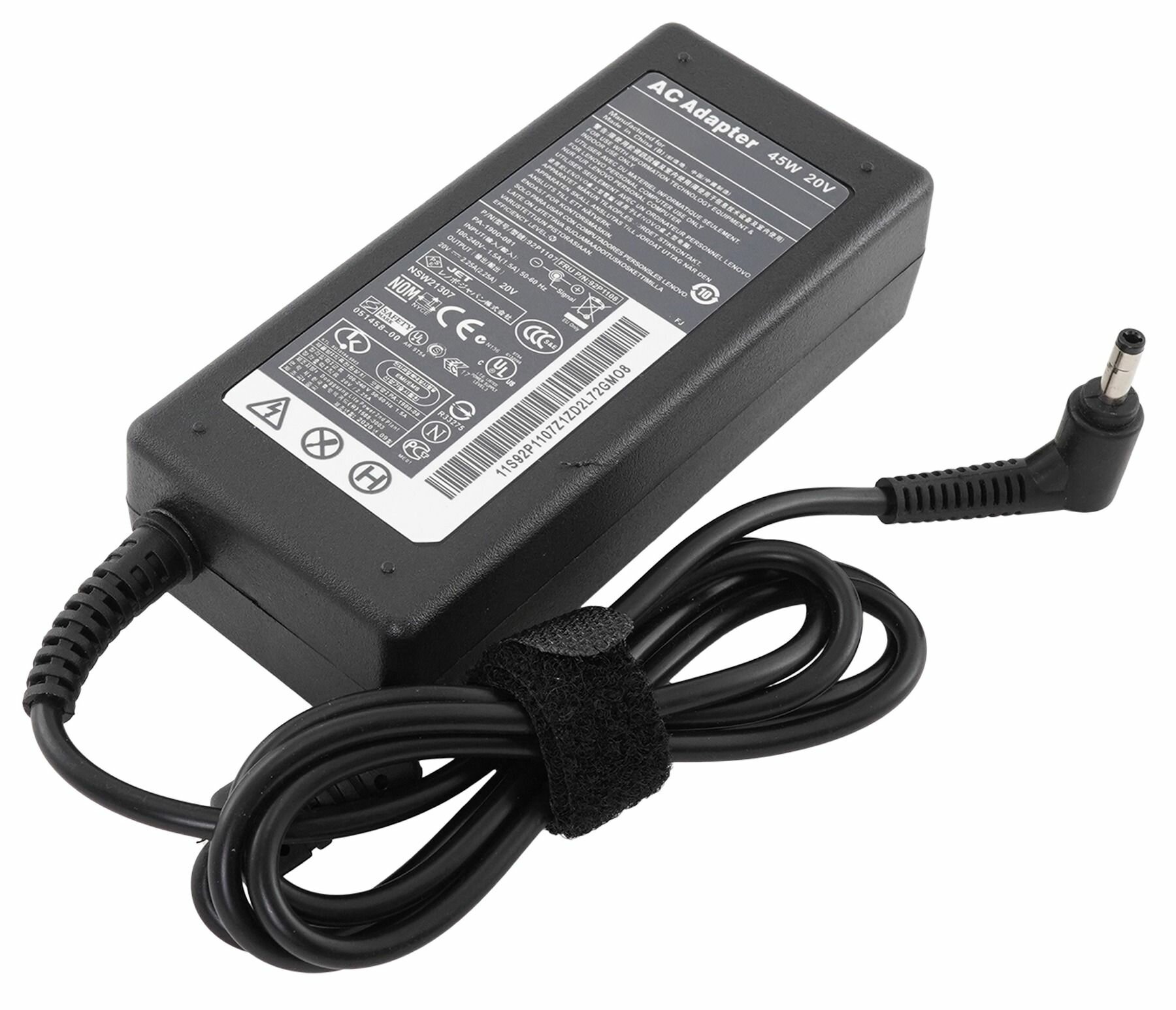 Блок питания для Lenovo 20V 2.25A (45W) 4.0x1.7мм (OEM)