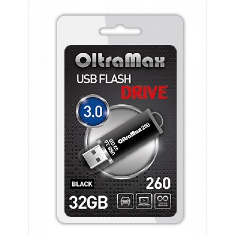 USB накопитель 32GB Oltramax 260 USB 3.0 (черный)