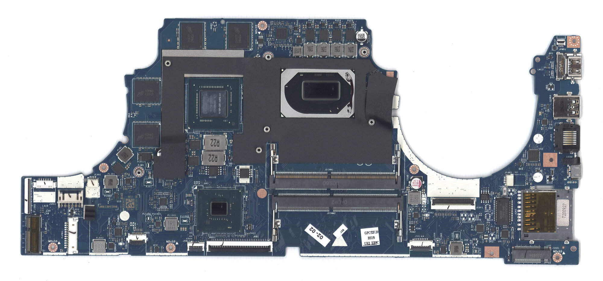 Материнская плата для ноутбука LA-J641P 15-DK i7-10750 GTX 1650 GPC52