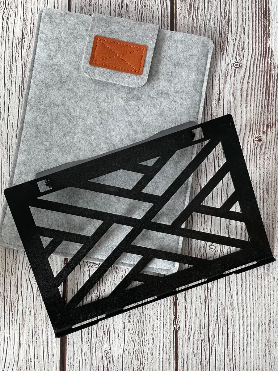 Подставка под ноутбук GoodLoftFamily, складная, металлическая, с чехлом