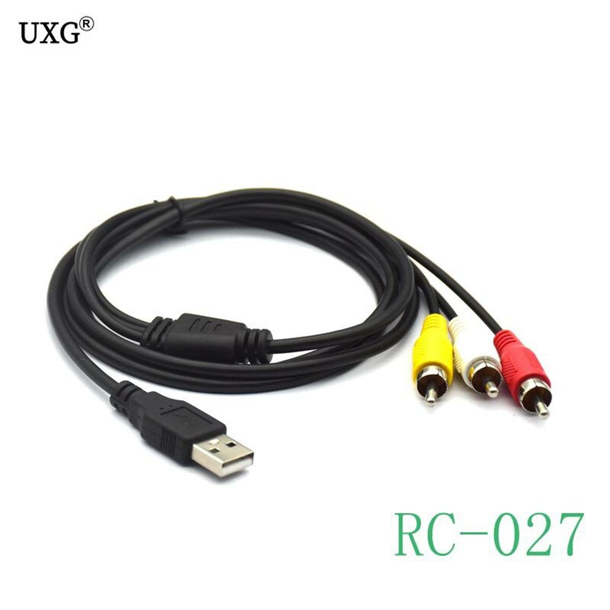 Новый 1,5 м 5 футов USB 2.0 на 3 RCA кабель папа-папа AV аудио адаптер шнур для AV оборудования к HDD плееру