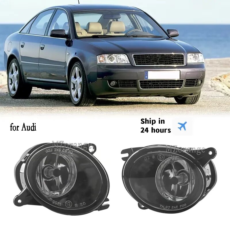 Противотуманные фары переднего бампера для Audi A6 C5 2001-2005 гг, противотуманные фары, галогенные фары дальнего света, автомобильные аксессуары, детали противотуманных фар