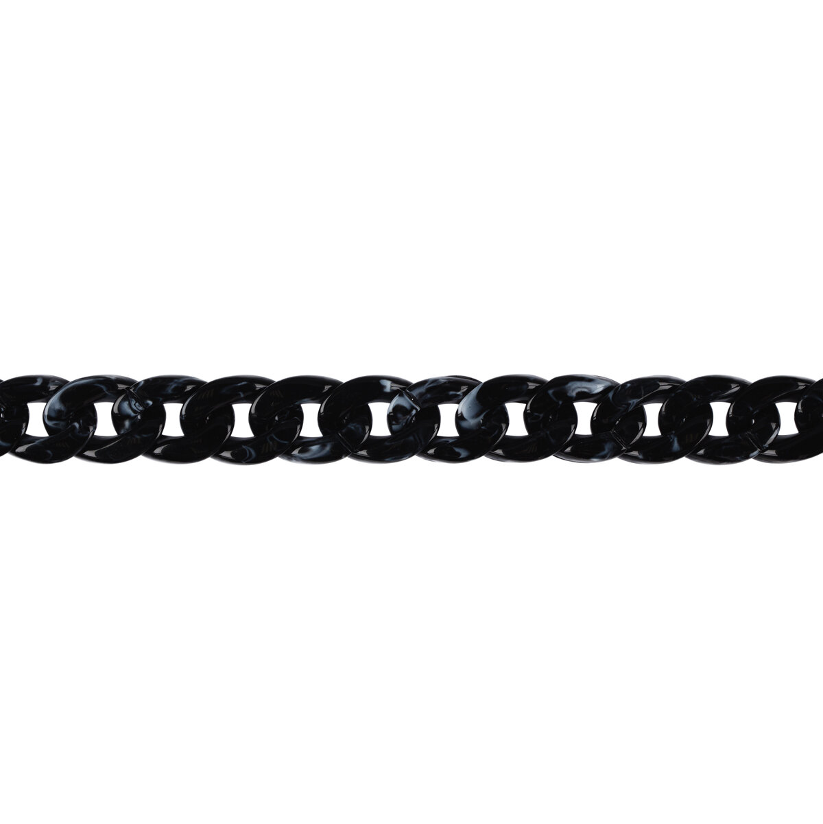 Gamma MPE-04-GS43 цепочка для сумки из пластика 60 см №15 черный меланж, прочная и надежная 1шт