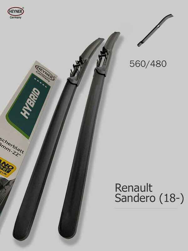 560 480мм. Дворники Щетки стеклоочистителя для Renault Sandero Рено Сандеро (18-)