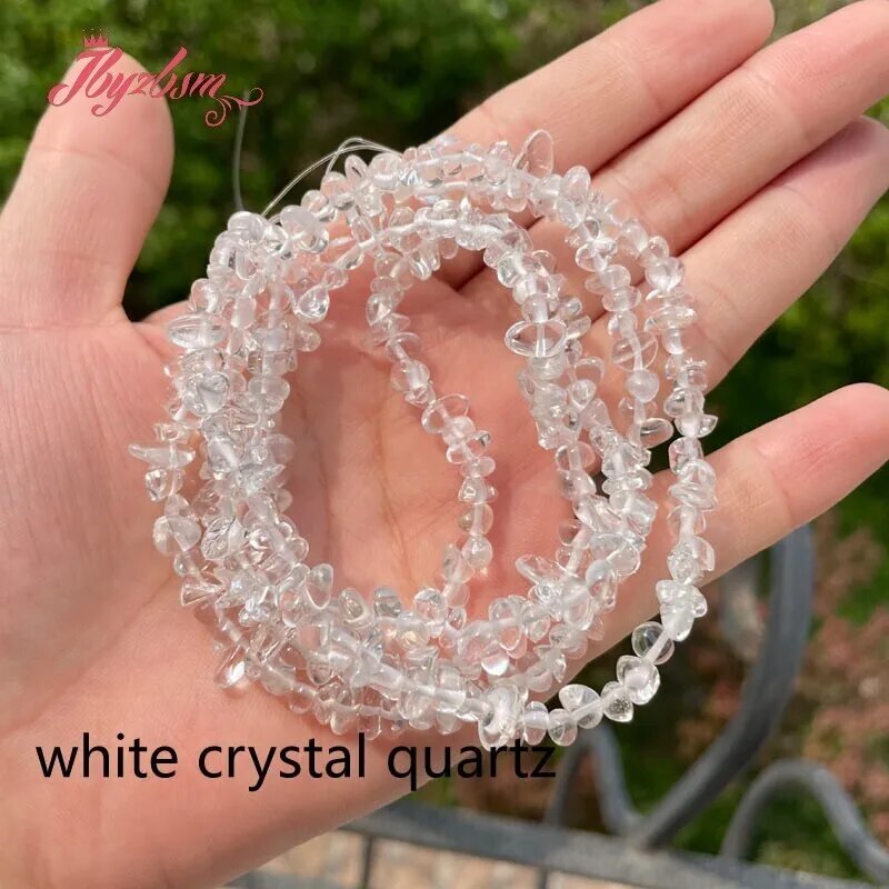 Кристаллы кварца бусины jbyzbsm 4-12мм Белый, 2x3-3x5mm(34 inches)