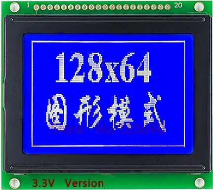 ЖК-модуль YC12864C-YGR78 128x64 желто-зеленый 3.3V LCD Blue