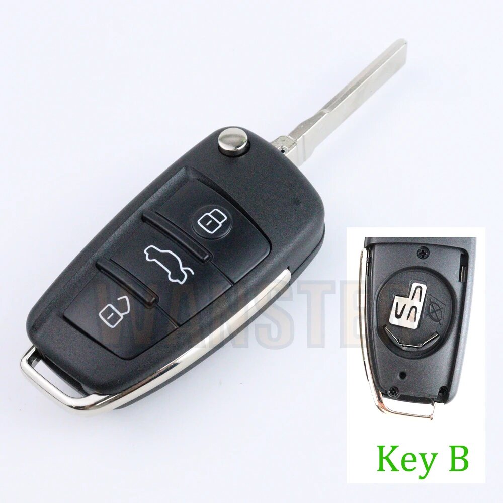 Автомобильный брелок для ключей Audi A3 Q3 A2 A4 A6 A6L A8 Q7 TT A1Allroad R8 S6 SQ5 RS4 A4L S3 RC3 key B- 3 BOTTONS