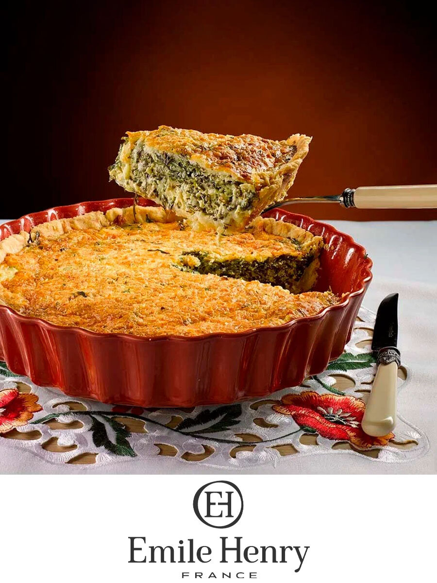 Форма Emile Henry Киш II, цвет гранат, керамическая, 28 см, 2.5 л