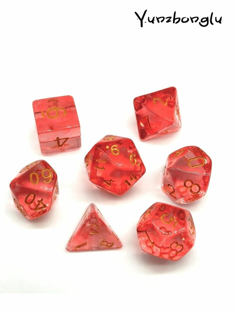 Yunzhonglu Кости игральные, дайсы, кубики для DnD (ДнД) 7 шт