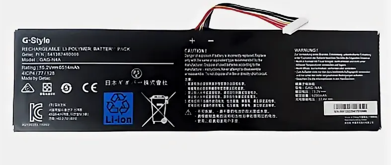 Аккумулятор для GIGABYTE (GAG-N4A) Aorus 15G, 6514mAh, 15.2V