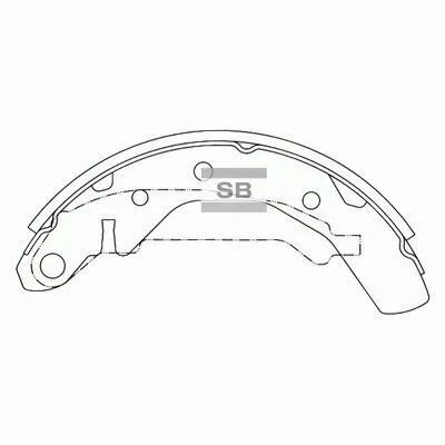 Колодки тормозные барабанные задние HI-Q SA086
