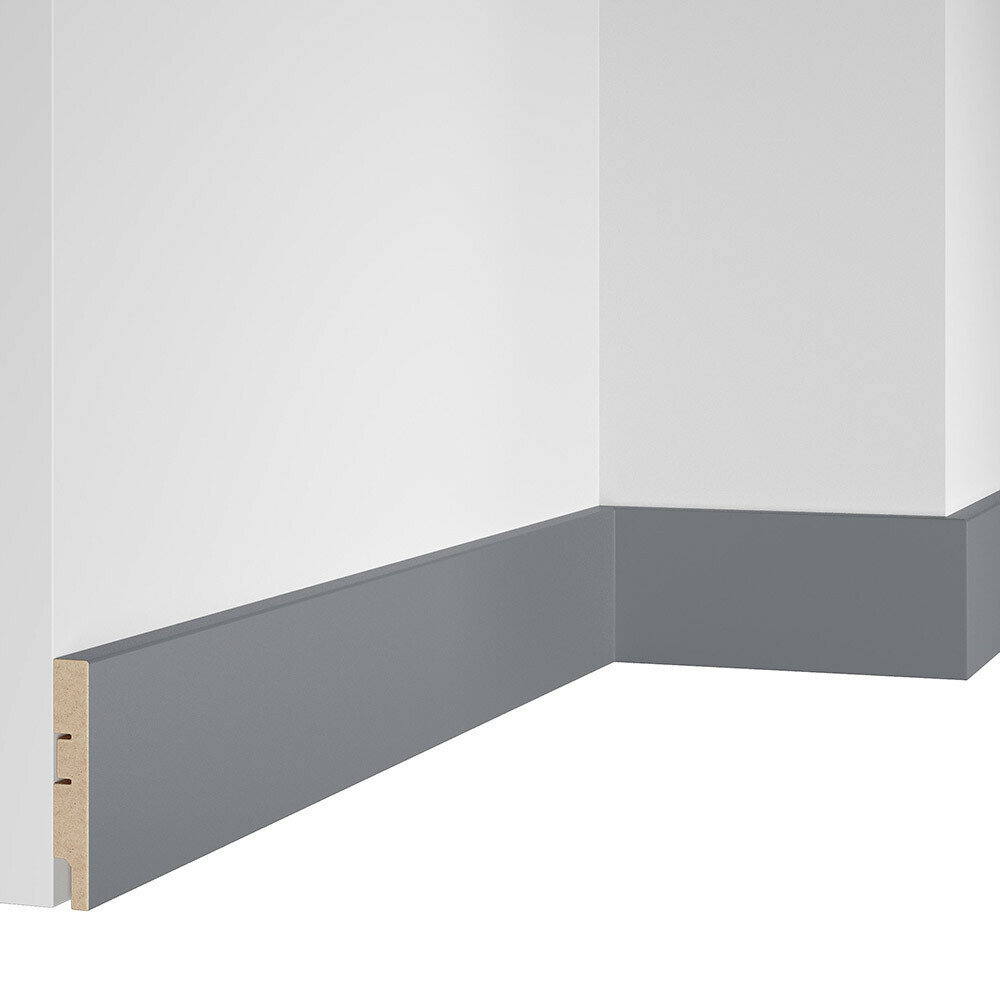 Плинтус МДФ Artiva веллюто гриджио 80х16х2400 мм