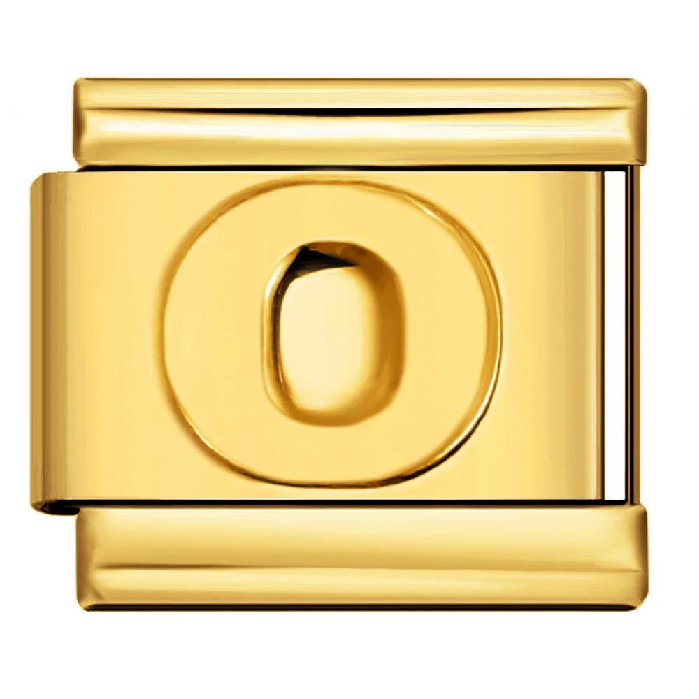 Золотой шарм URING с буквой "O" ICY988 для браслетов