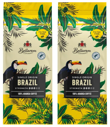 Кофе молотый Bellarom BRAZIL Single Origin (Германия) 250 гр. х 2 шт.