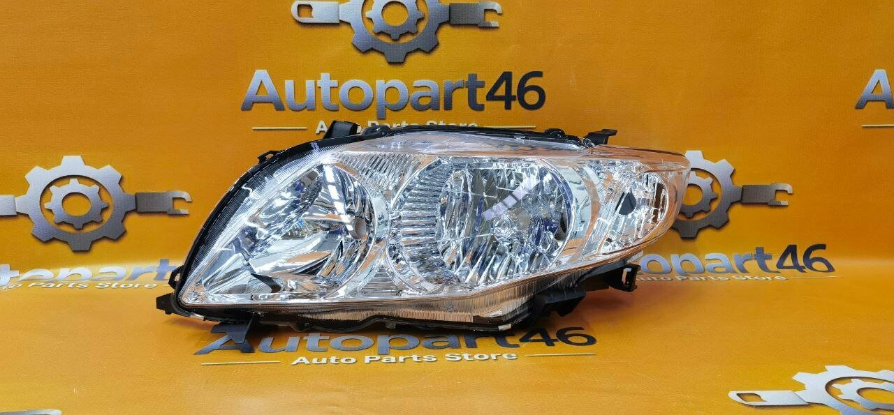 Фара левая хром с электрокорректором Тойота Королла E150, Toyota Corolla E150 2007-2010