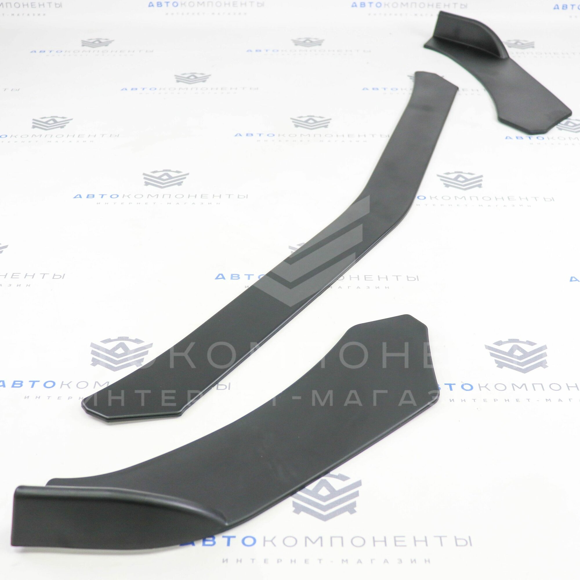 Универсальный сплиттер (губа бампера) "Sal-Man" черный мат ver.1