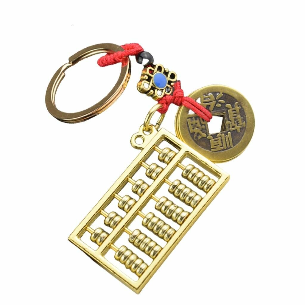 Удобный брелок с подвеской из меди в виде тыквы для удачи, - счеты с 6 шестернями