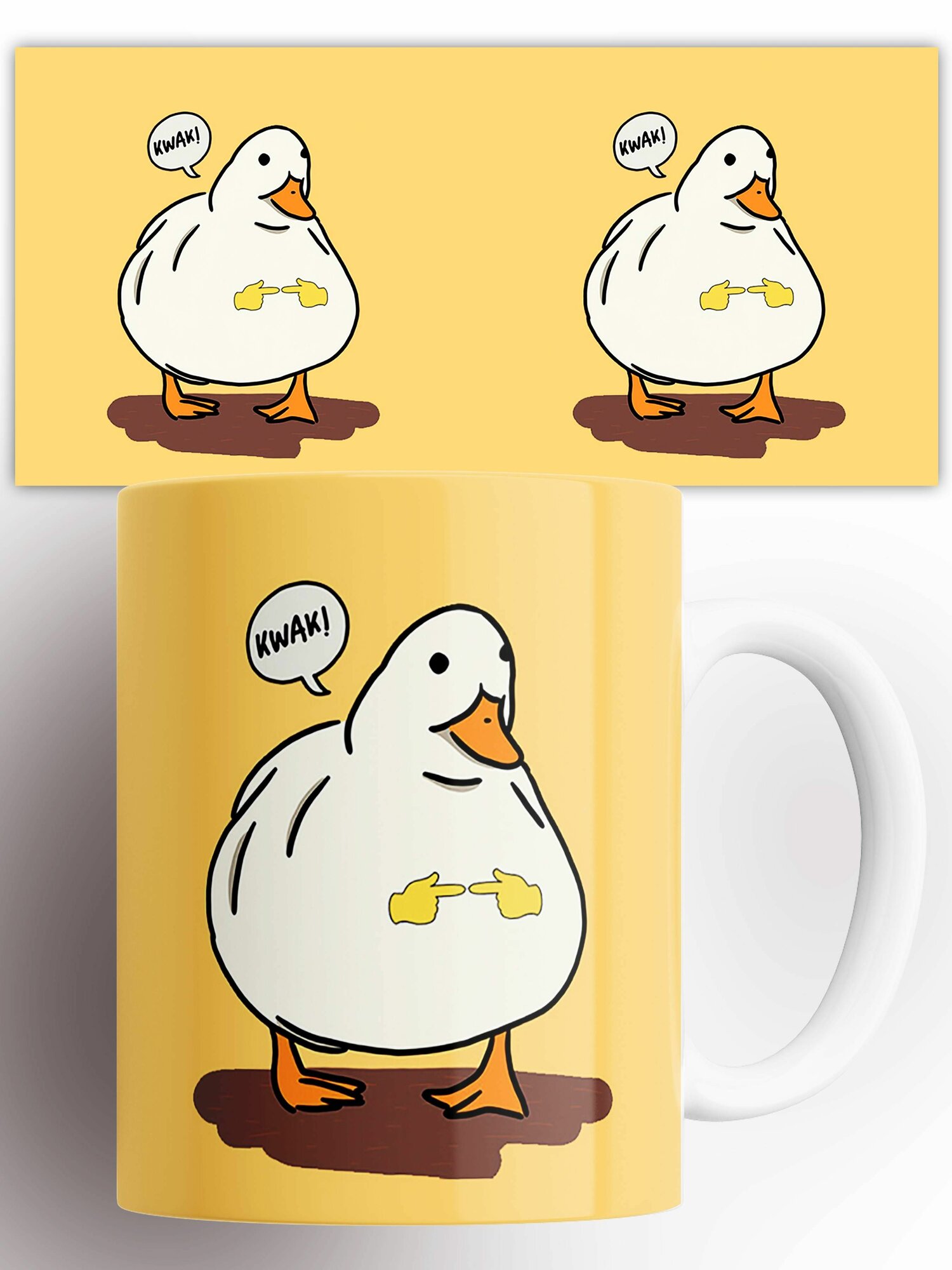 Кружка мем Гусь kwak 330 мл