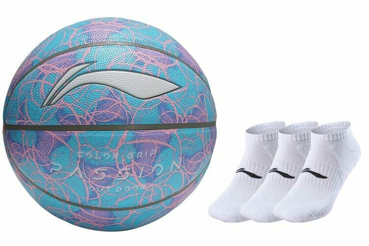 Баскетбольный мяч LINING 2184987, multicolor, для игры на улице и в зале