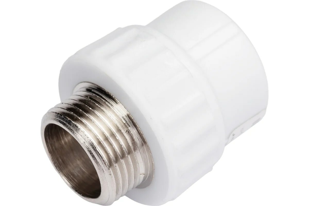 Муфта комбинированная Kalde PP-R, прямая 25x1/2" с наружной резьбой, цвет белый, art. 3222-nmo-250b00