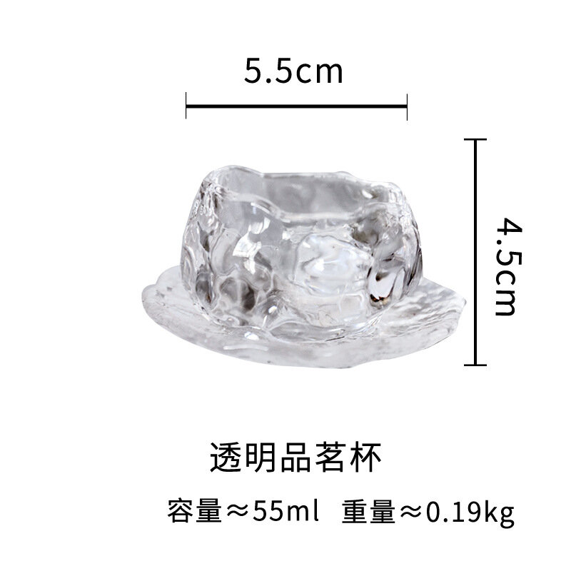 Прекрасный набор для чаепития в стиле кунг-фу из матового стекла, включающий маленькую прозрачную большую чашку для домашнего использования.