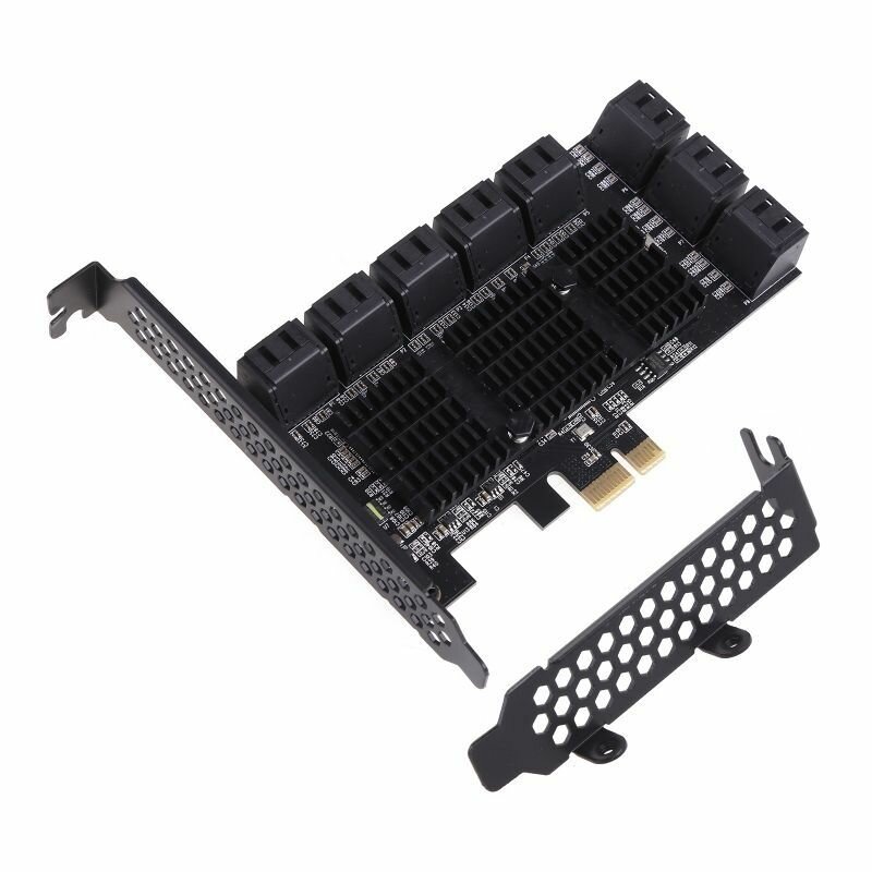 Эксклюзивный контроллер PCIe на 16 портов SATA III