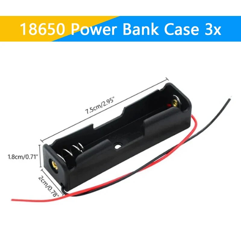18650 Power Bank Case 3x
