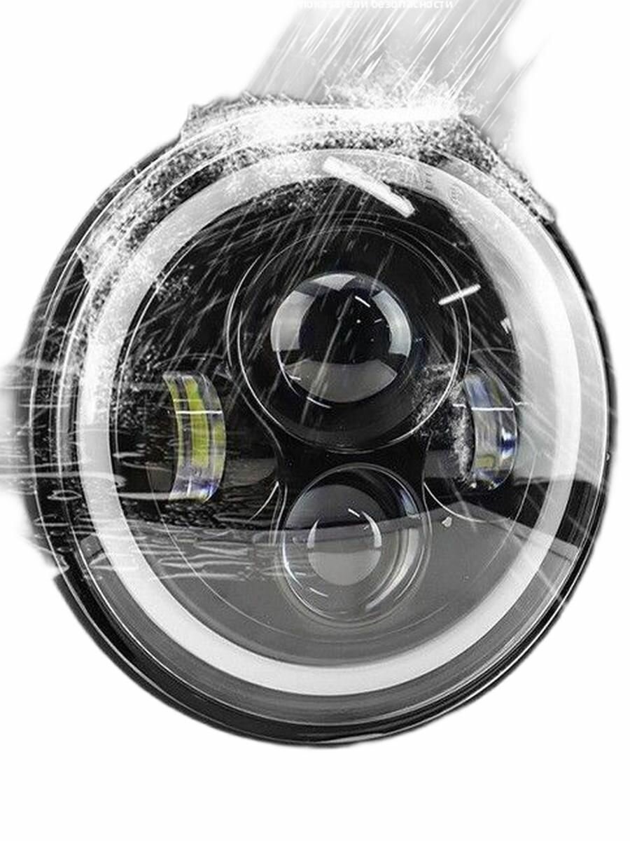 Светодиодная фара на мотоцикл ИЖ, Урал, Минск 7 дюймов, лед фара светодиодная 12в на мото