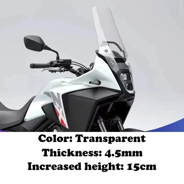 Акриловое ветровое стекло для мотоцикла Honda NX 400 NX 500, новое переднее ветровое стекло NX400, удлиненное ветровое стекло NX500, запчасти Белый, F