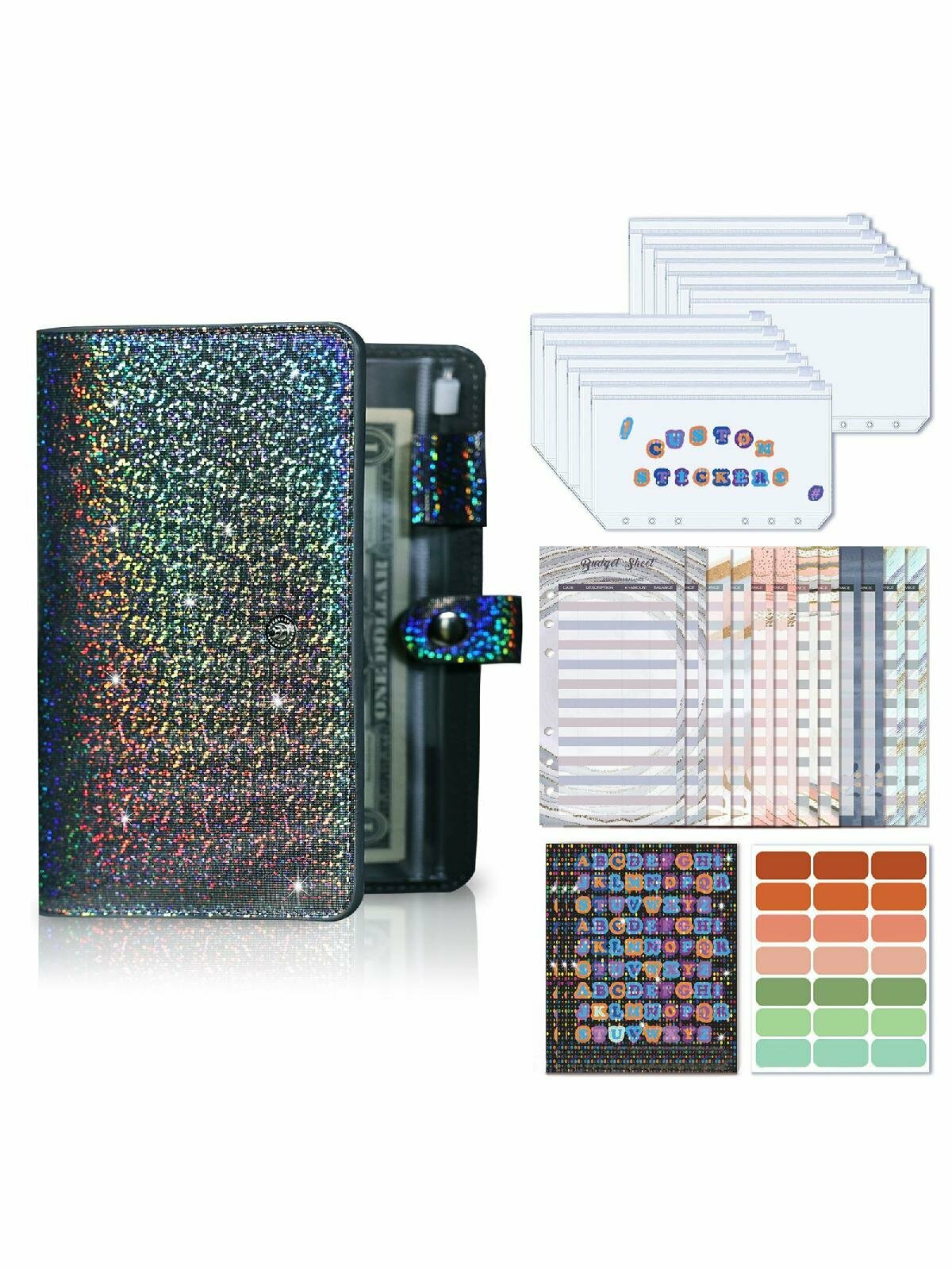 Набор бюджетных блокнотов для экономии денег, с конвертами для наличных, бюджетными листами