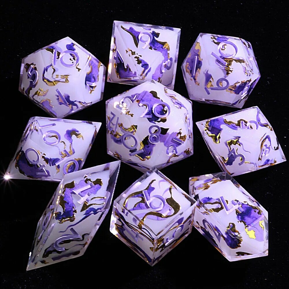 Набор смоляных костей DnD из 9 полиэдров: Эдикт Небесной Ленты Set Dice Dungeons & Dragons RPG