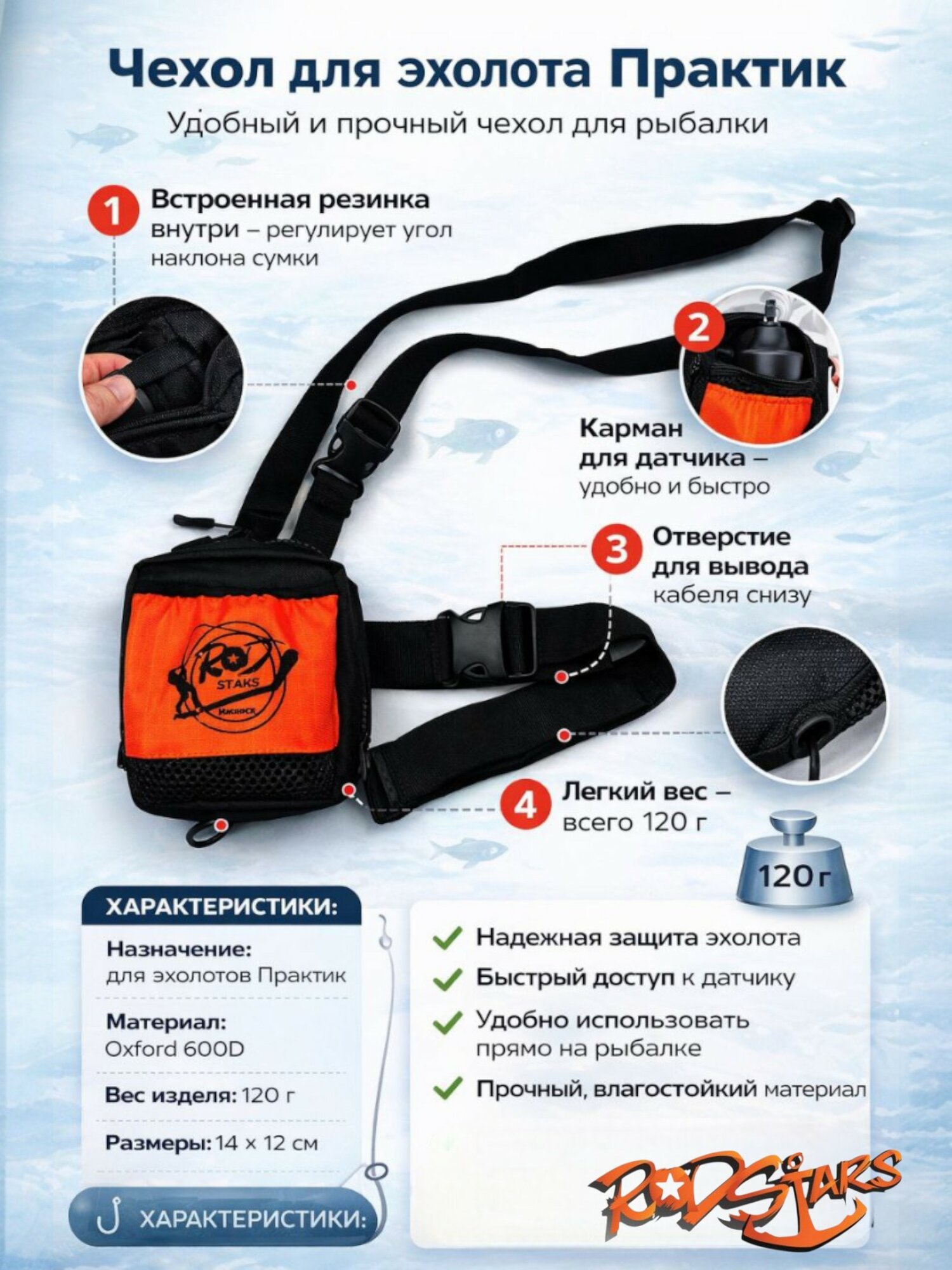 Чехол для эхолота Практик Родстарс