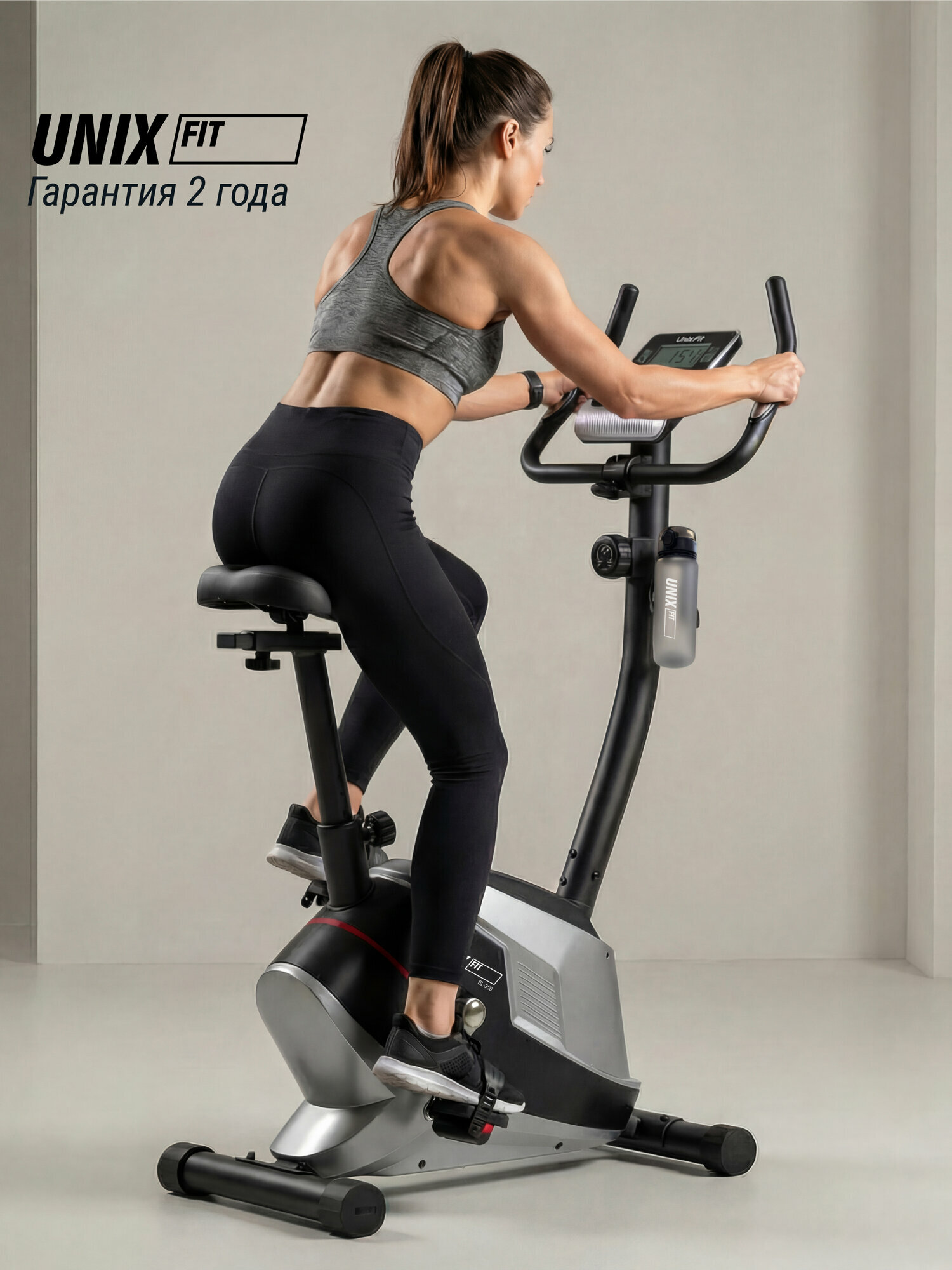 Велотренажер магнитный UNIX Fit BL-350 для дома, маховик 6 кг (10 кг инерционный вес), 8 уровней нагрузки UNIXFIT