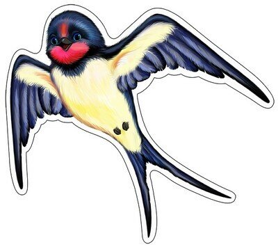 Плакат мини вырубной Ласточка ФМ-009157 0+ 26 см*27 см вырубной картон