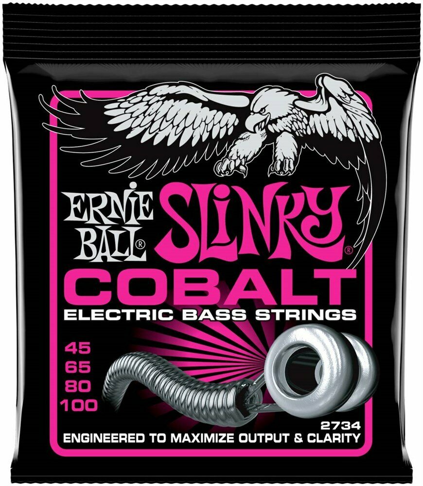 ERNIE BALL 2734 Cobalt Slinky Super 45-100 - Струны для бас-гитары