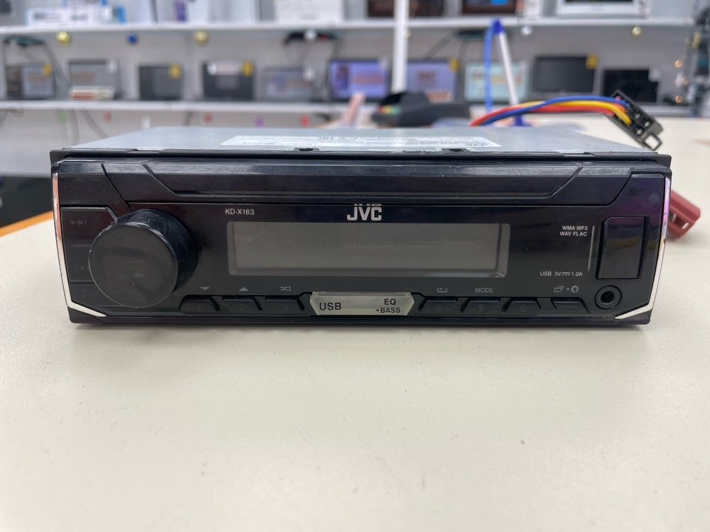 Автомагнитола JVC KD-X163, 4x50 вт, USB, AUX, Зеленая подсветка (Арт.) KD-X163