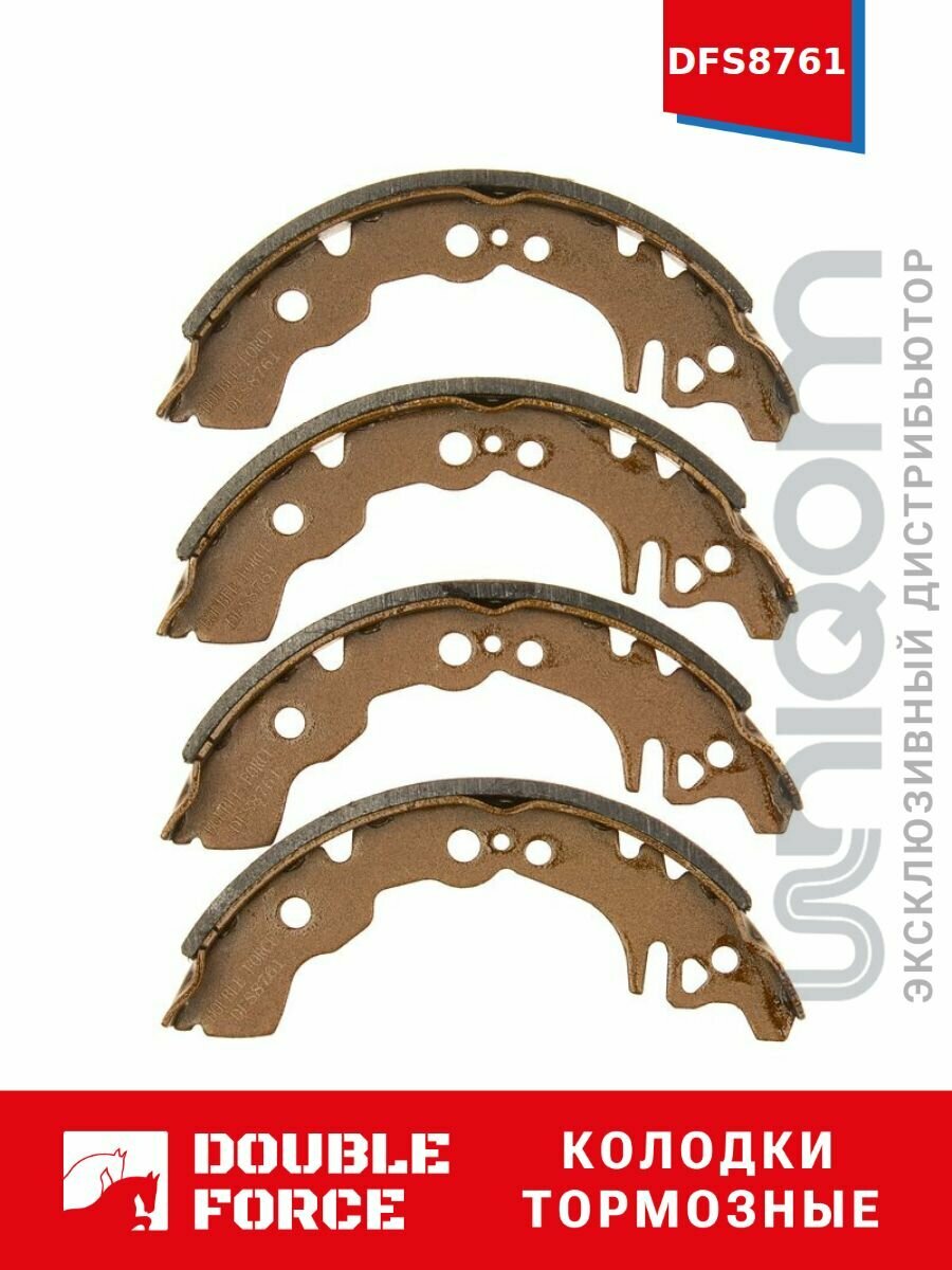 Колодки тормозные задние барабанные Daihatsu STORIA 1998 - 2004 / Daihatsu YRV 2000 - 2005 / TOYOTA DUET 1998 - 2004 Double Force DFS8761