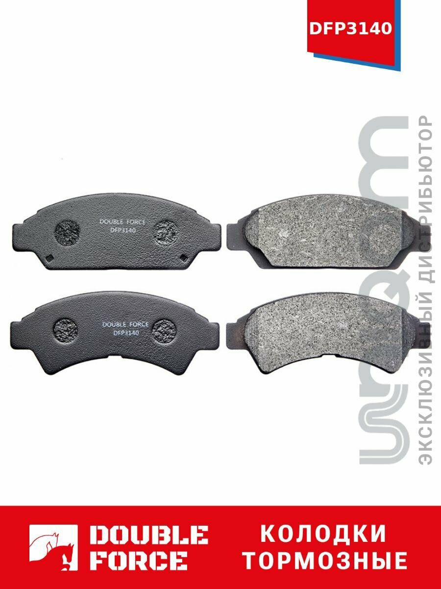 Колодки тормозные передние TOYOTA CAMRY CV30 / SV30 (90-94), VISTA CV30 / SV30 (90-94) Double Force DFP3140